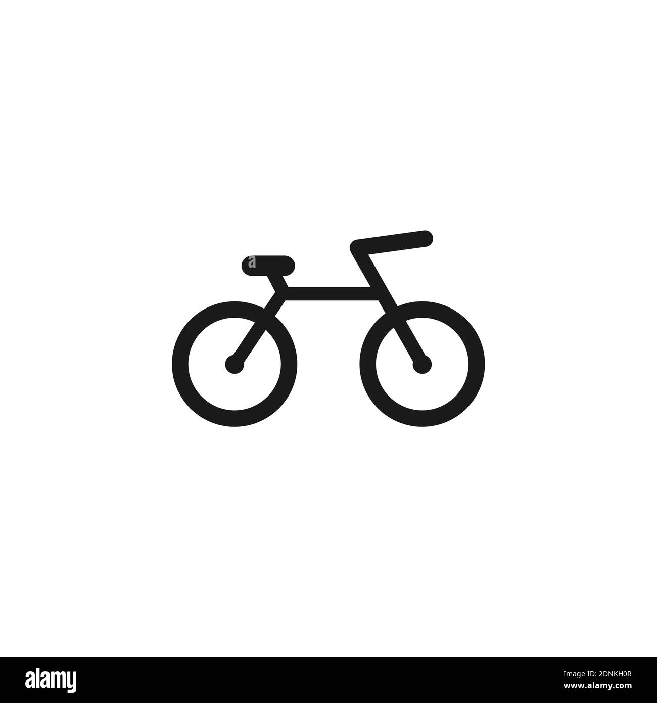 Icône de vélo. Pictogramme de vélo plat isolé sur blanc. Illustration ...