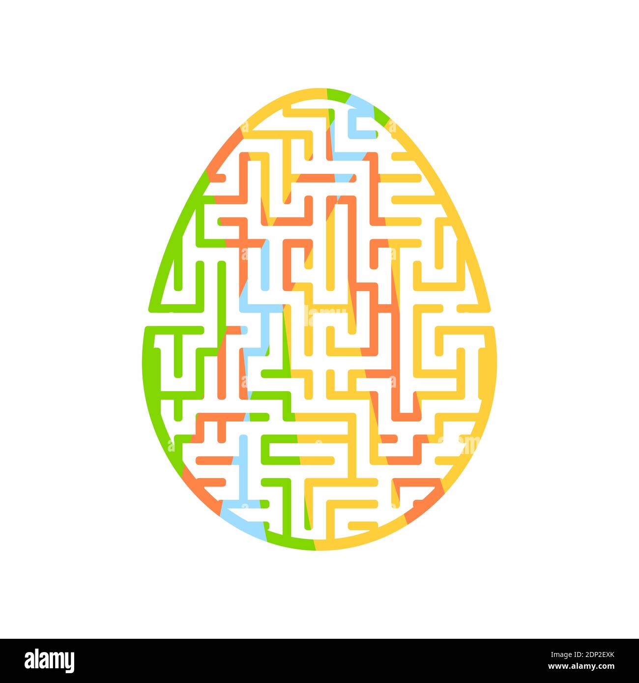 Labyrinthe oeuf de pâques. Jeu pour enfants. Puzzle pour les enfants ...