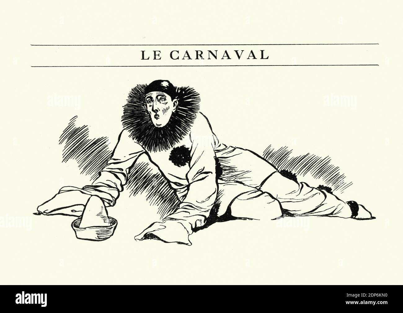 Le costume de clown de Pierrot du ballet russe Carnaval, un ballet basé ...