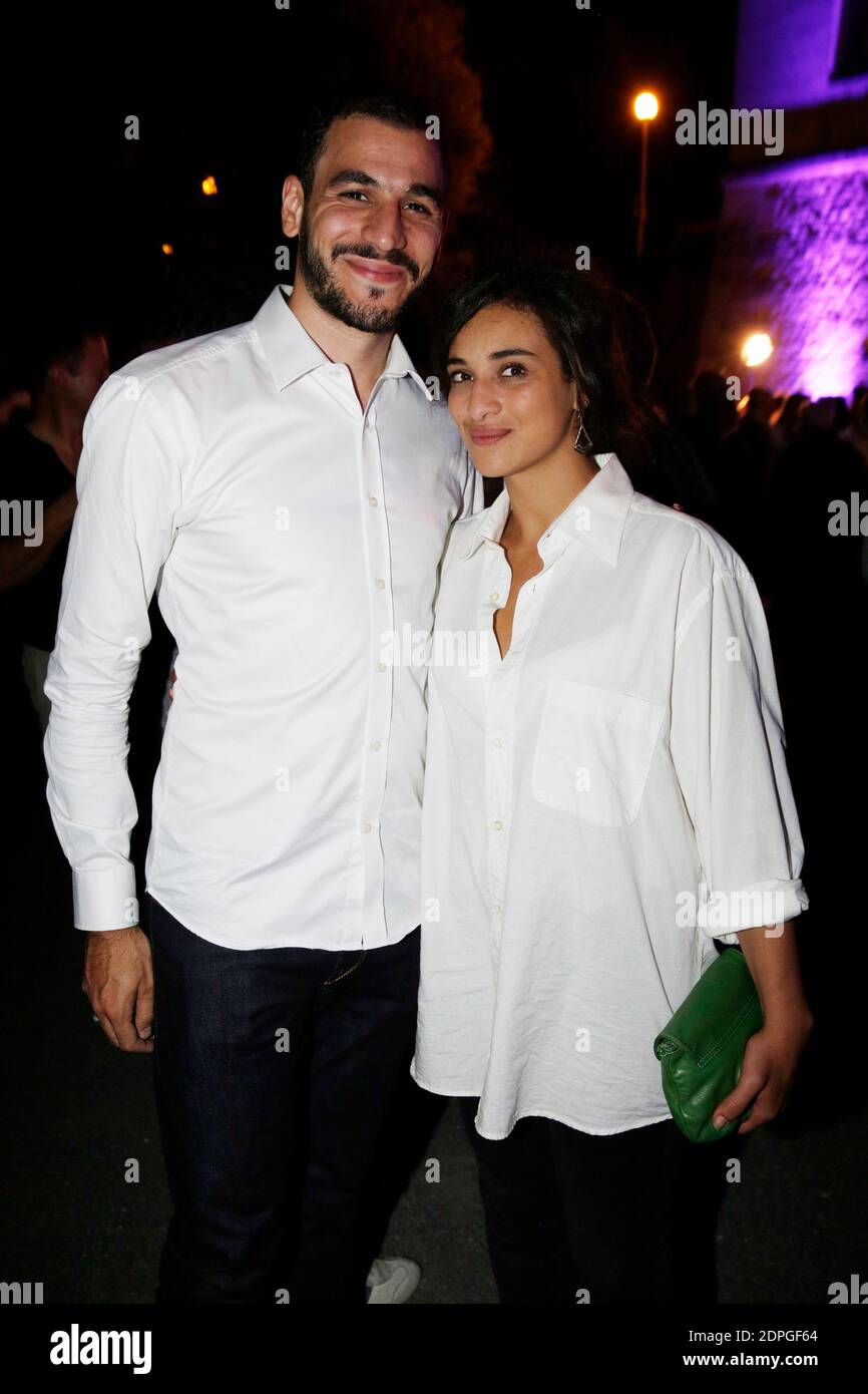 Exclusif - Mehdi Djaadi et Camelia Jordana lors d'une fête dans le cadre du 8ème Festival du ...