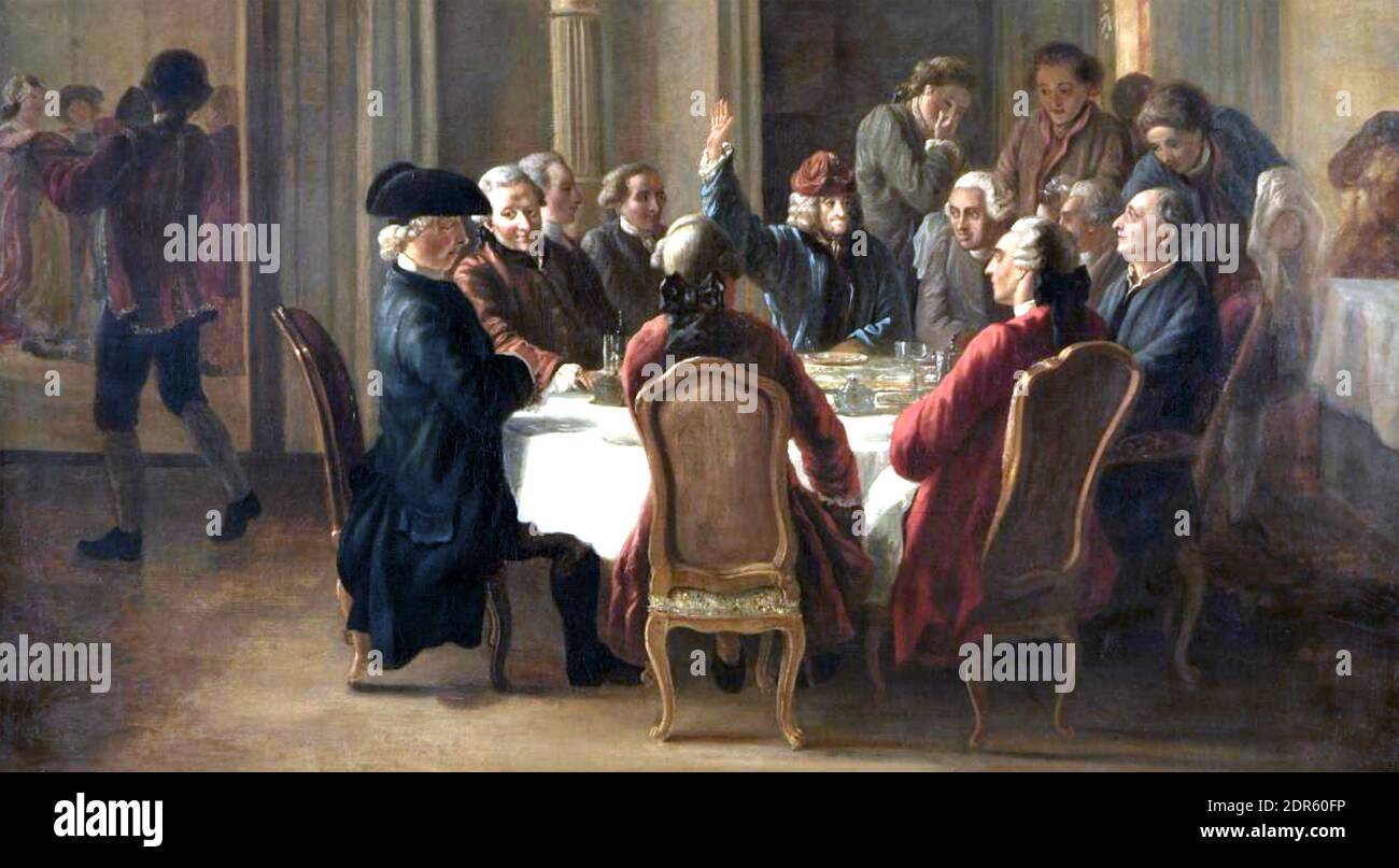 JEAN HUBERT (1721-1786) artiste français. Son tableau de 1772/3 un ...