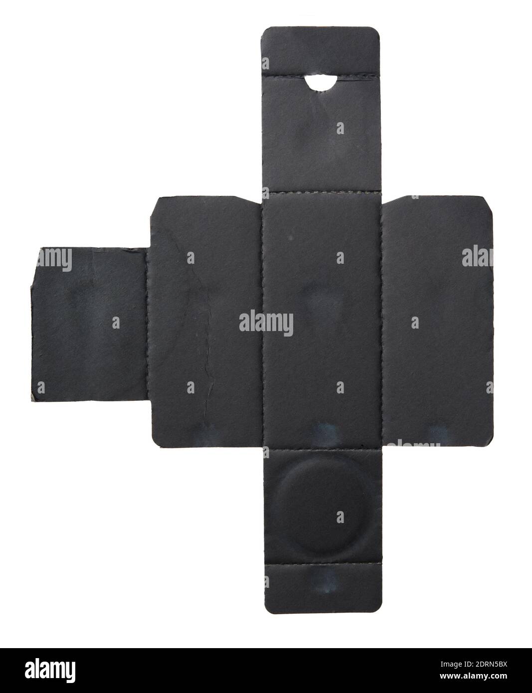 papier de protection sous une boîte avec un parfum, gabarit en carton ...