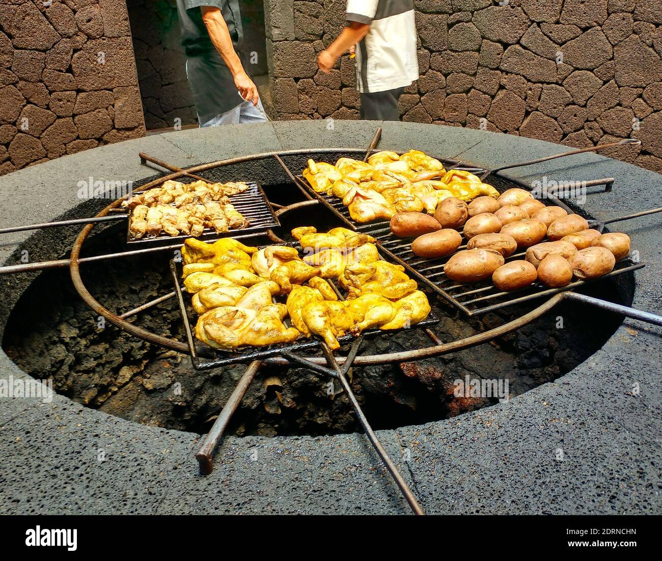 Lanzarote volcano grill Banque de photographies et d’images à haute ...