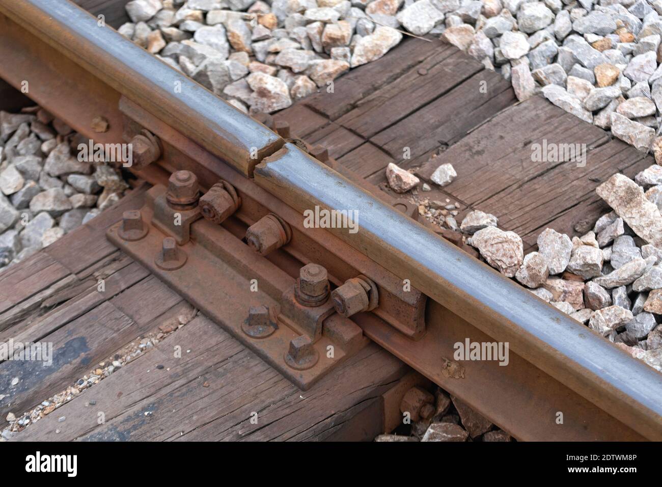 Plaquette d acier rails Banque de photographies et d’images à haute ...