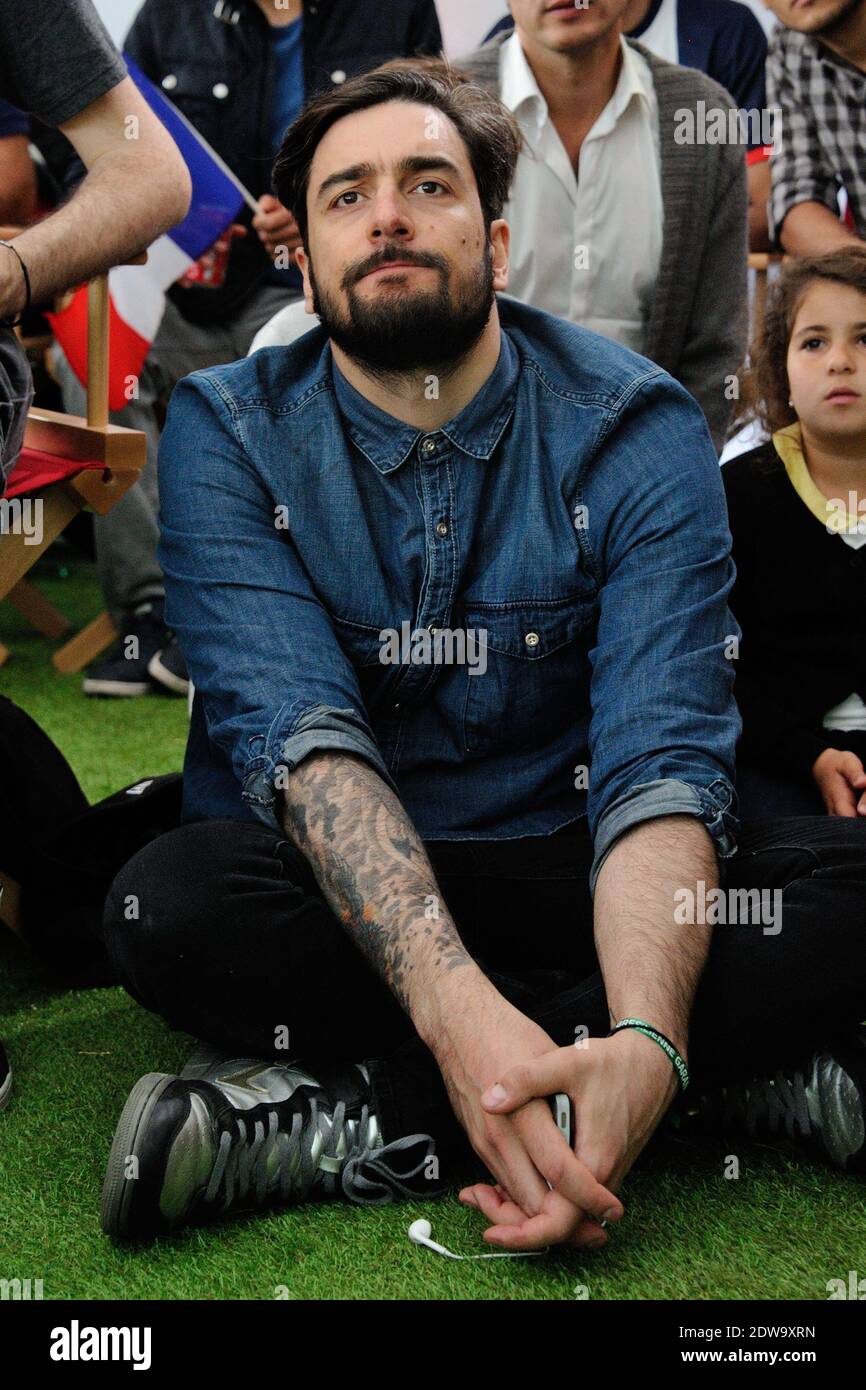 Patrice Maktav participant à la coupe du monde, France contre Suisse la ...