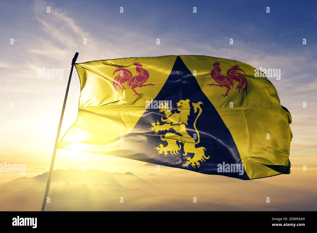 Drapeau Wallon Brabant Banque d'image et photos - Alamy
