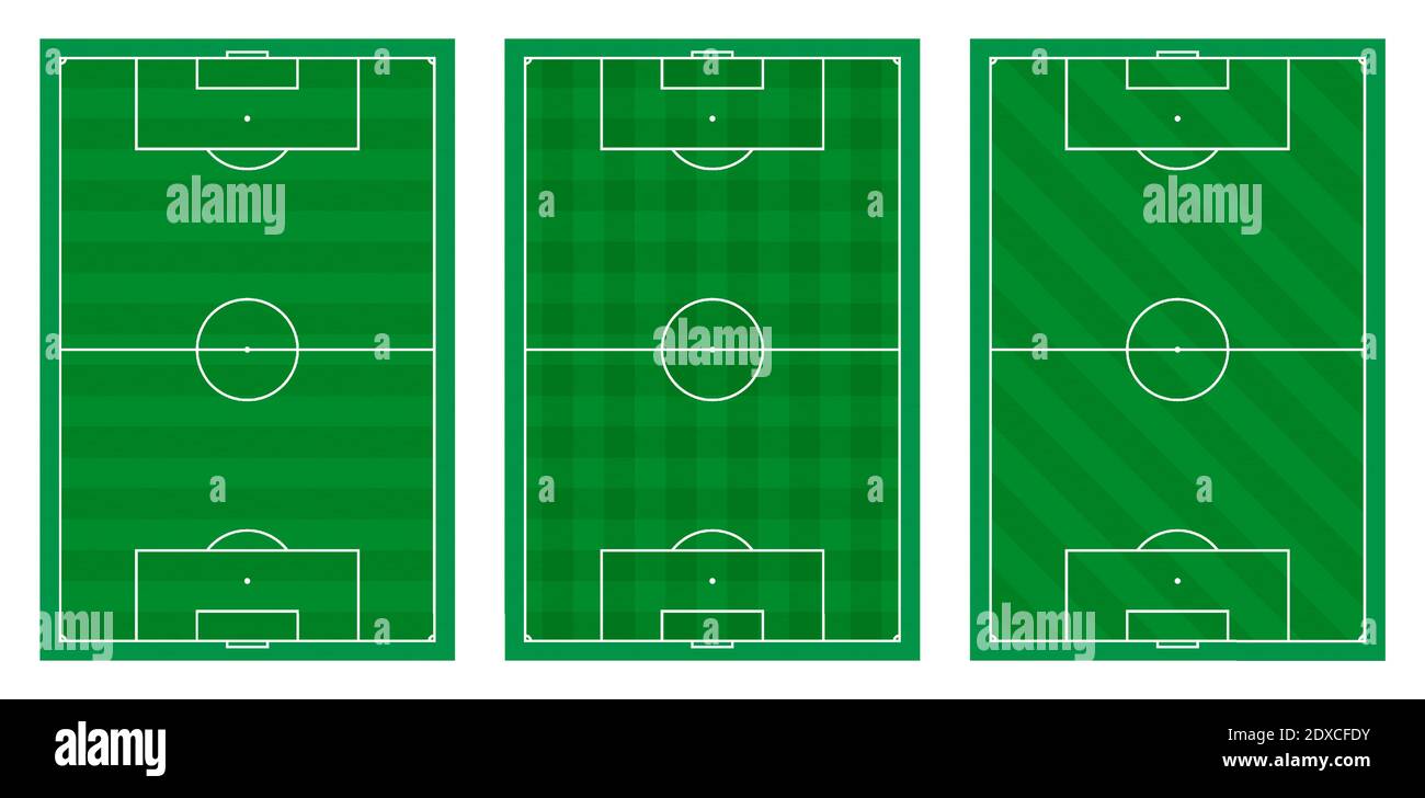 les lignes de marquage du terrain de football avec différents types d ...