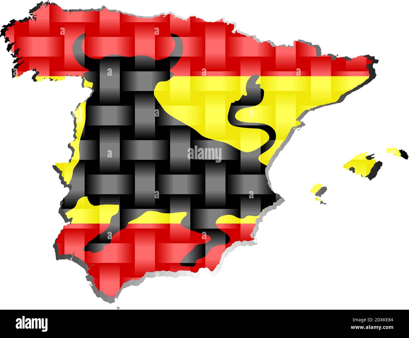 Carte de toro espagne Banque d'images vectorielles - Alamy