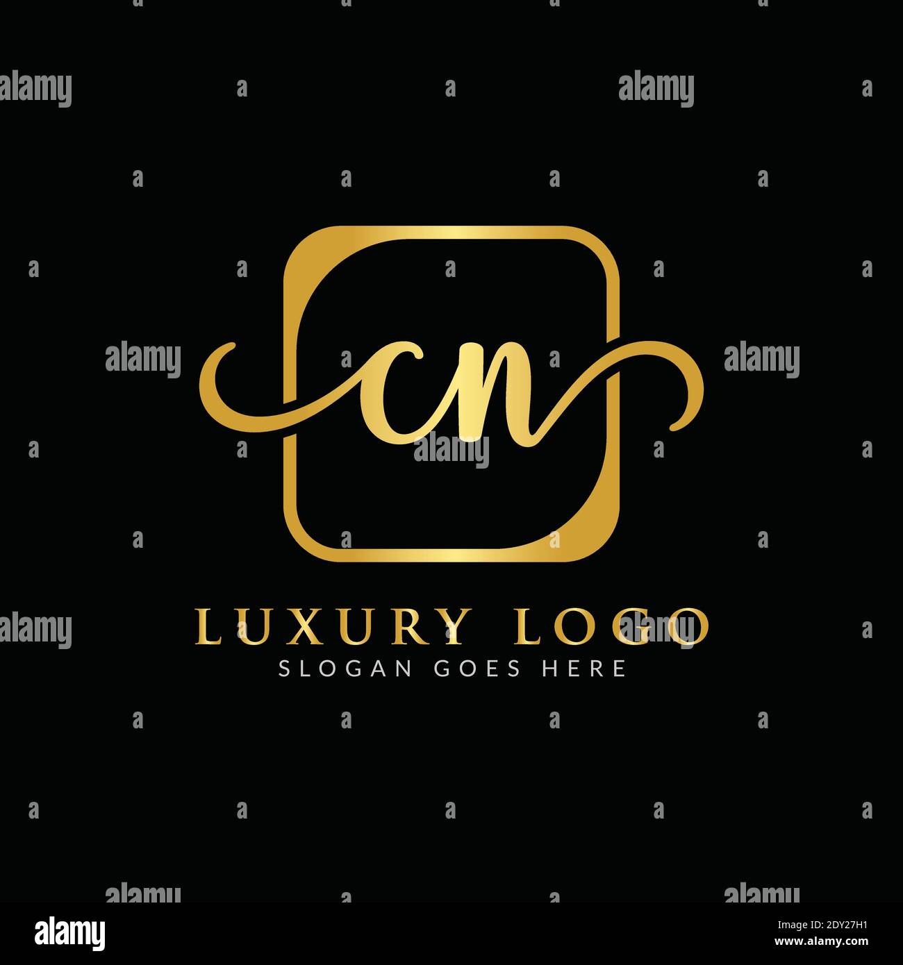 Original CN lettre logo Creative Modern Typography Vector Template ...