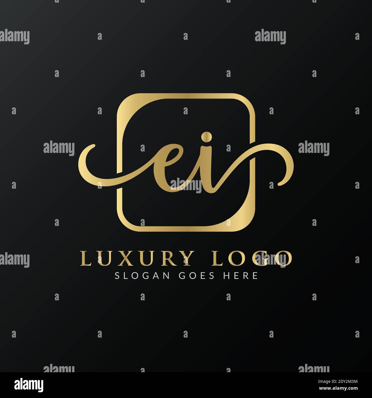 Original EI lettre logo Creative Modern Typography Vector Template ...