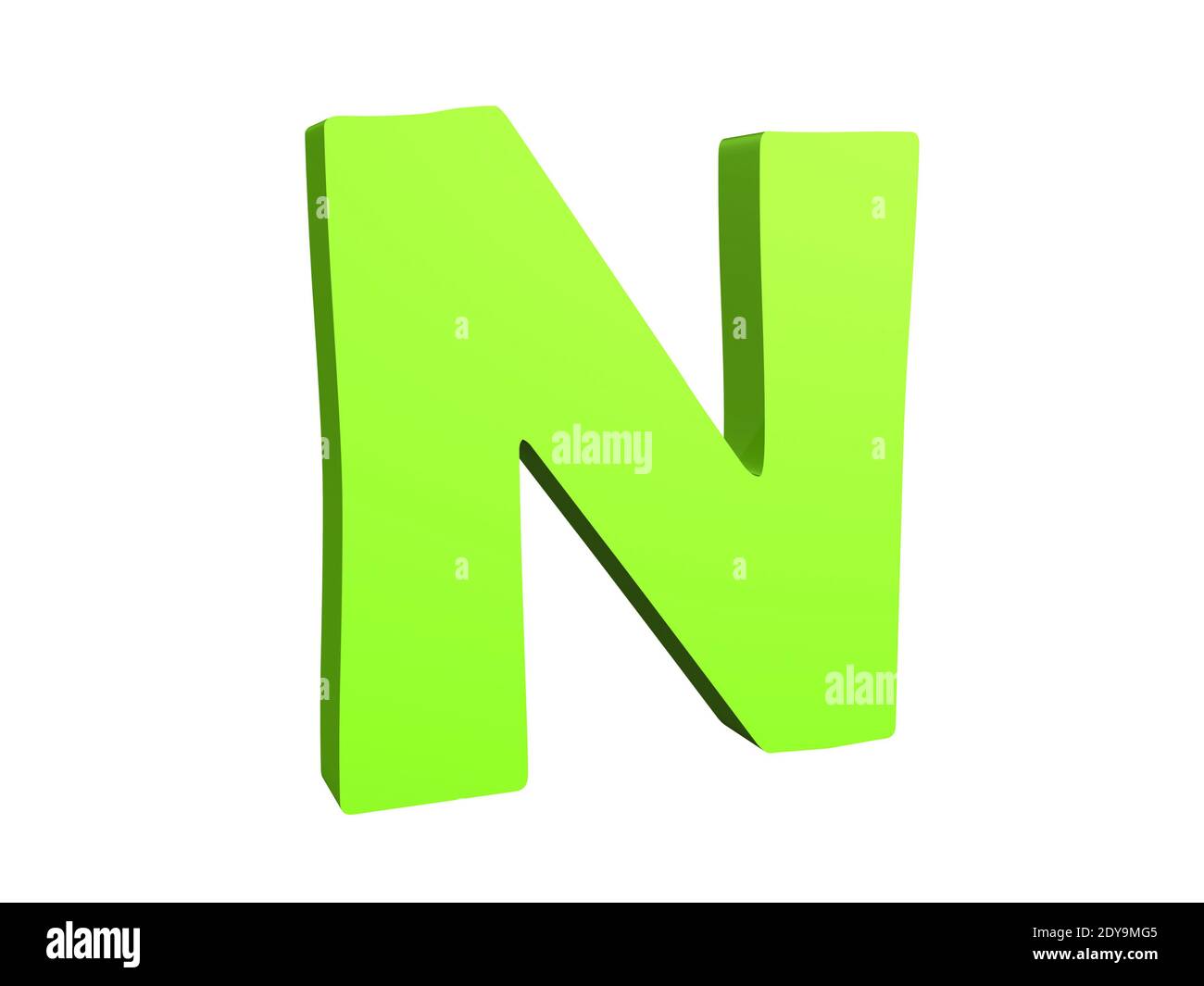 Image tridimensionnelle de la lettre n Banque de photographies et d ...