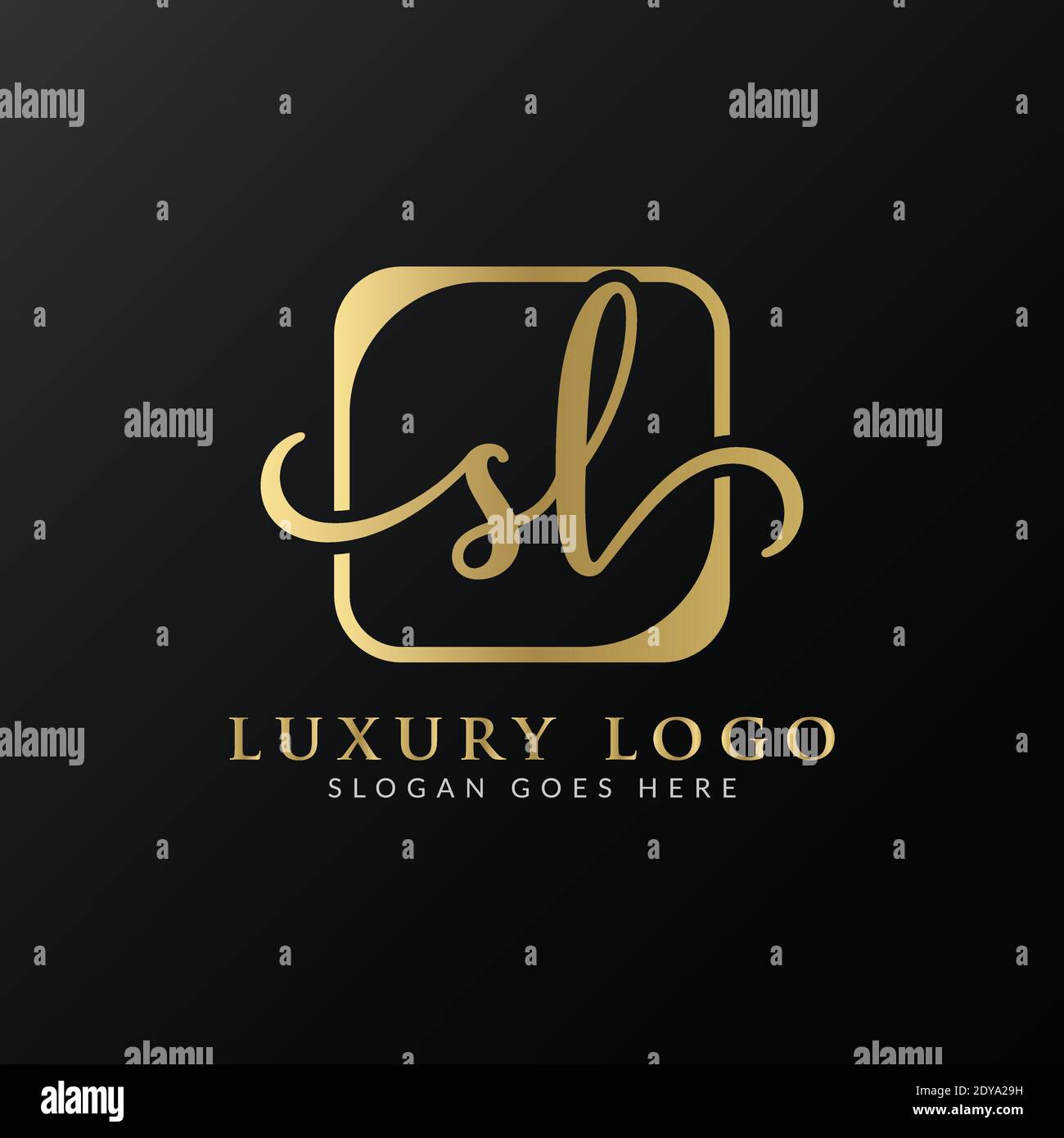 Logo lettre sl Banque d'images vectorielles - Alamy