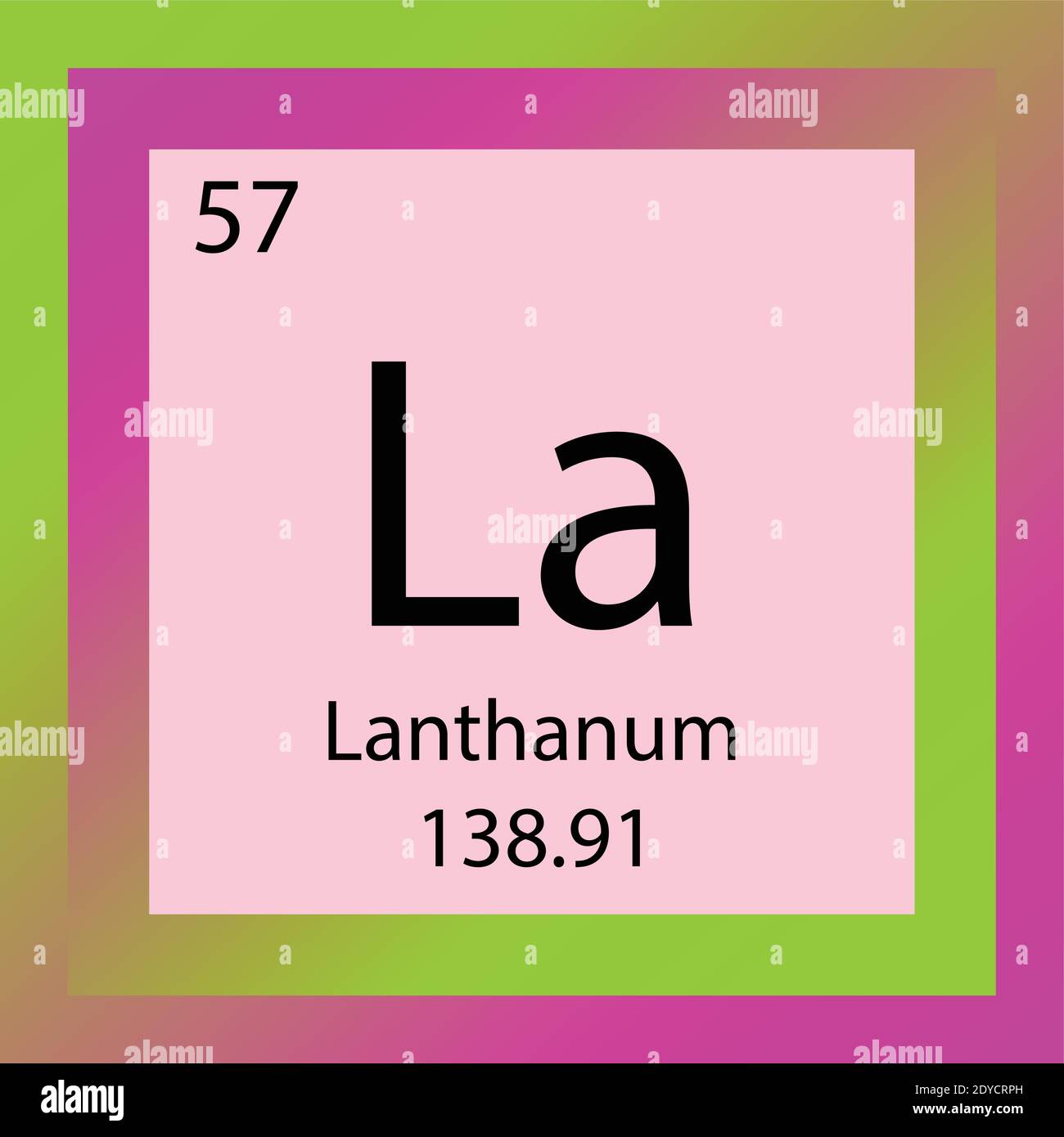La Lanthane élément chimique Tableau périodique. Illustration d'un ...
