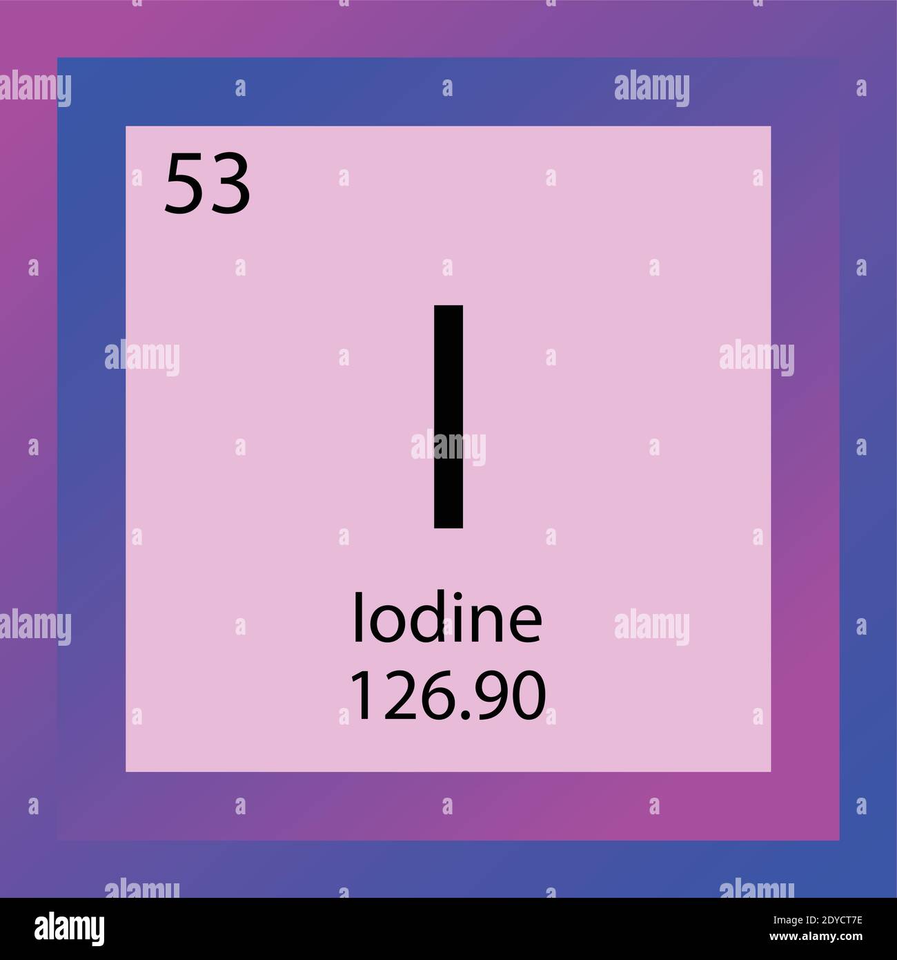 I élément chimique iode Tableau périodique. Illustration d'un vecteur à ...