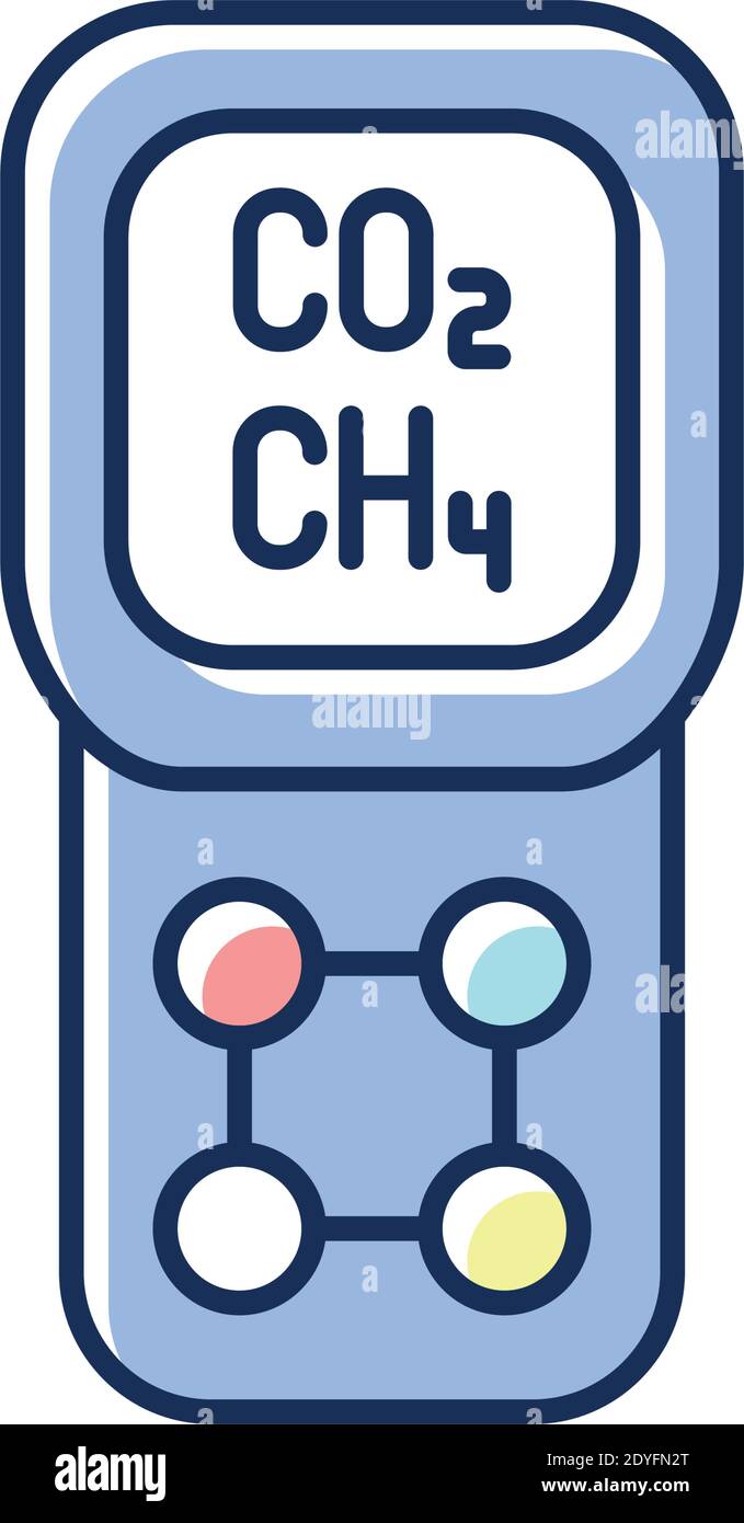 Icône de couleur RVB du détecteur de gaz Image Vectorielle Stock - Alamy