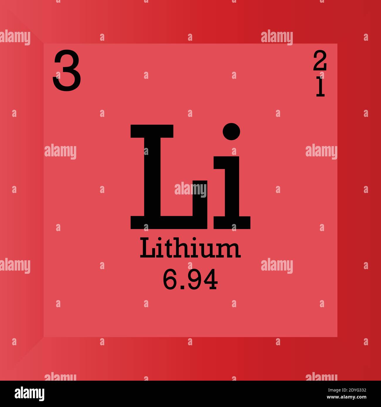 Lithium tableau periodique Banque d'images vectorielles - Alamy