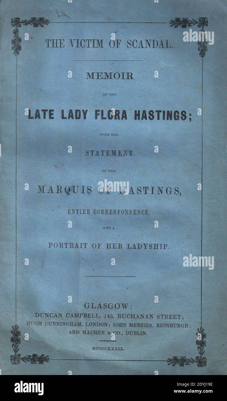 Lady flora hastings Banque de photographies et d’images à haute ...
