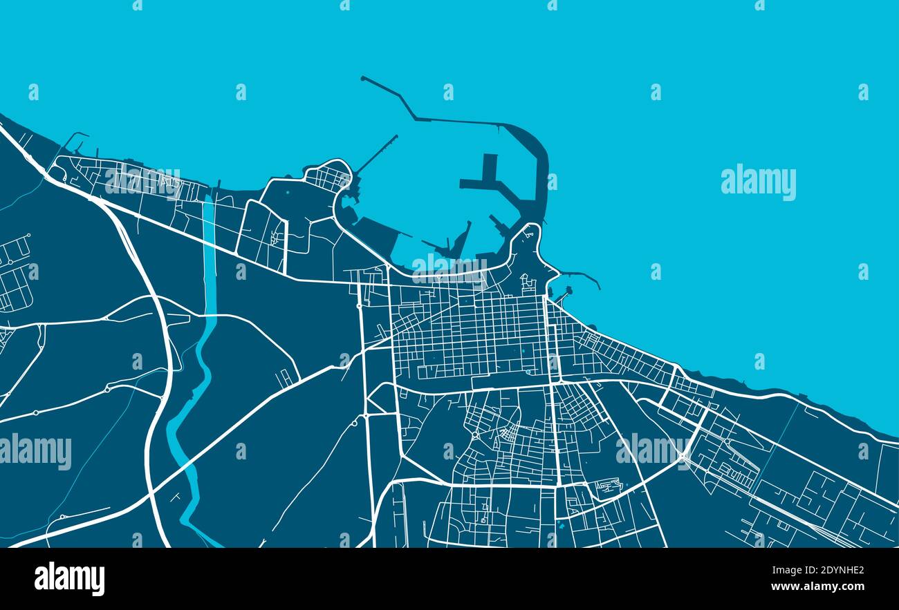 Carte détaillée du quartier administratif de la ville de Bari ...