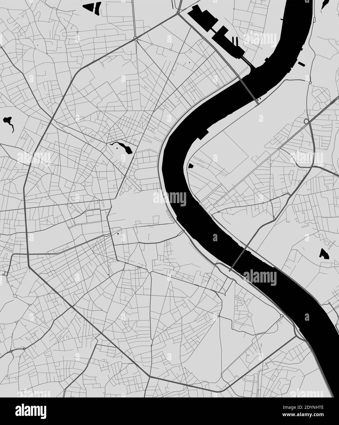 Plan de la ville urbaine de Bordeaux. Illustration vectorielle, affiche ...