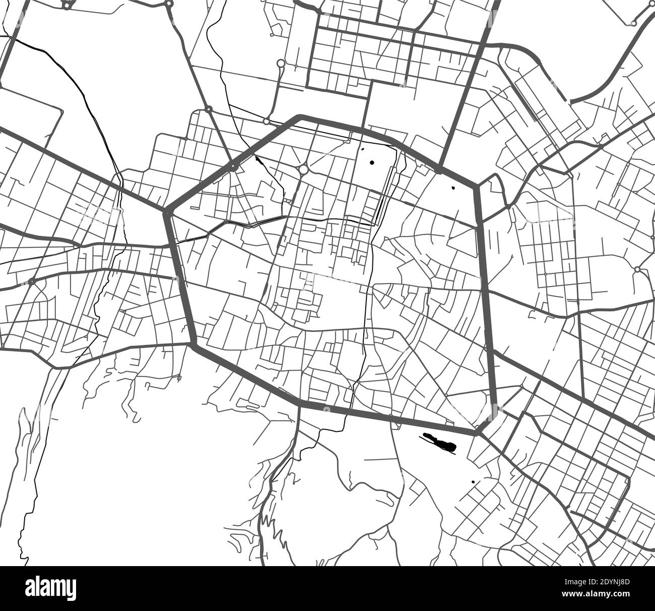 Carte de la ville urbaine de Bologne. Illustration vectorielle, affiche ...