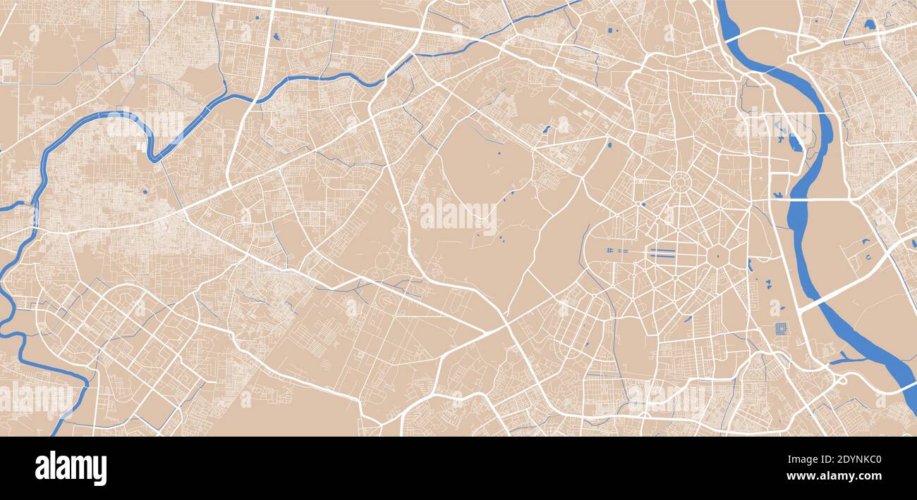 Carte détaillée de la zone administrative de la ville de Delhi ...