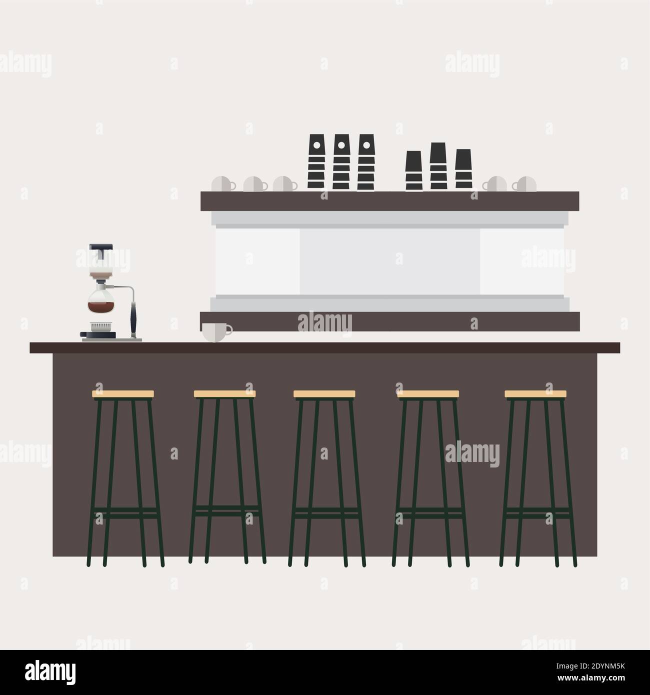 Empty bar counter Banque d'images vectorielles - Alamy