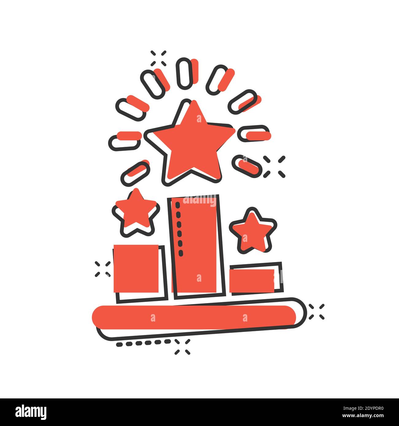 Icône podium dans le style comique. Illustration vectorielle de dessin ...