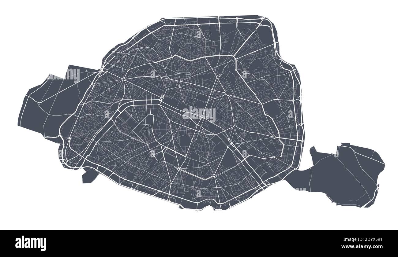 Mappa di parigi Banque d'images détourées - Alamy