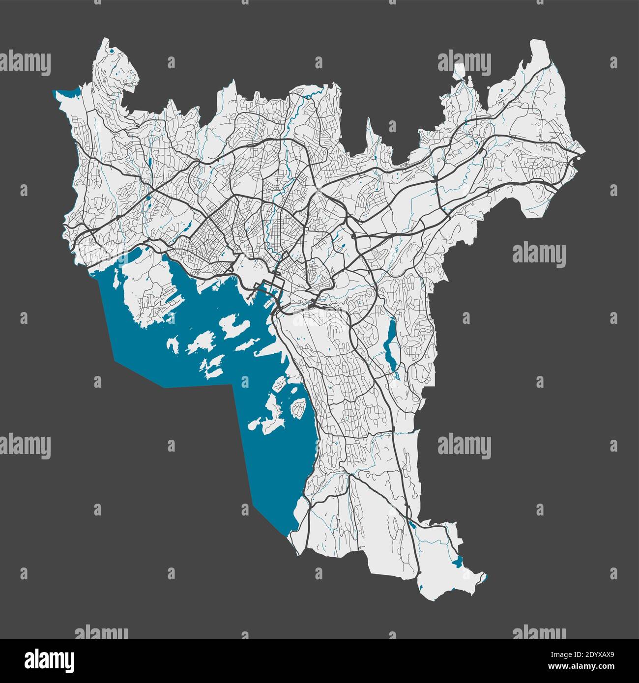 Mappa di oslo Banque d'images vectorielles - Alamy