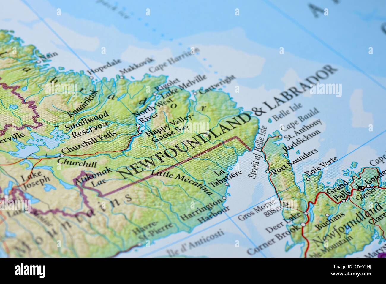 Carte de terre neuve et du labrador Banque de photographies et d’images ...