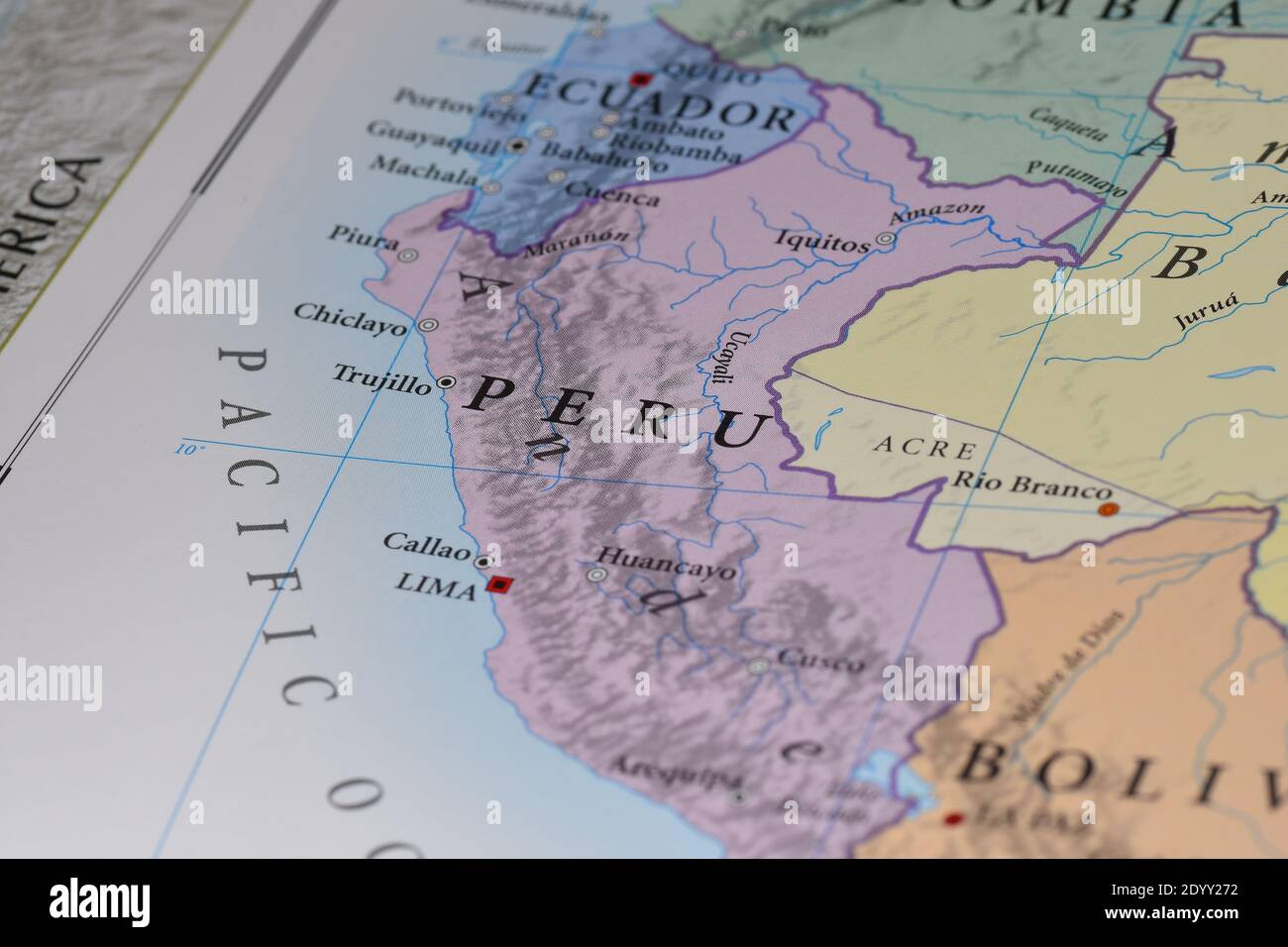 Carte perou touristique Banque de photographies et d’images à haute ...