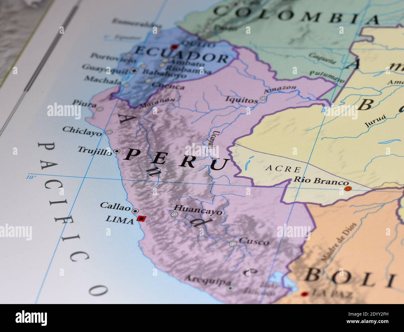 Carte perou touristique Banque de photographies et d’images à haute ...