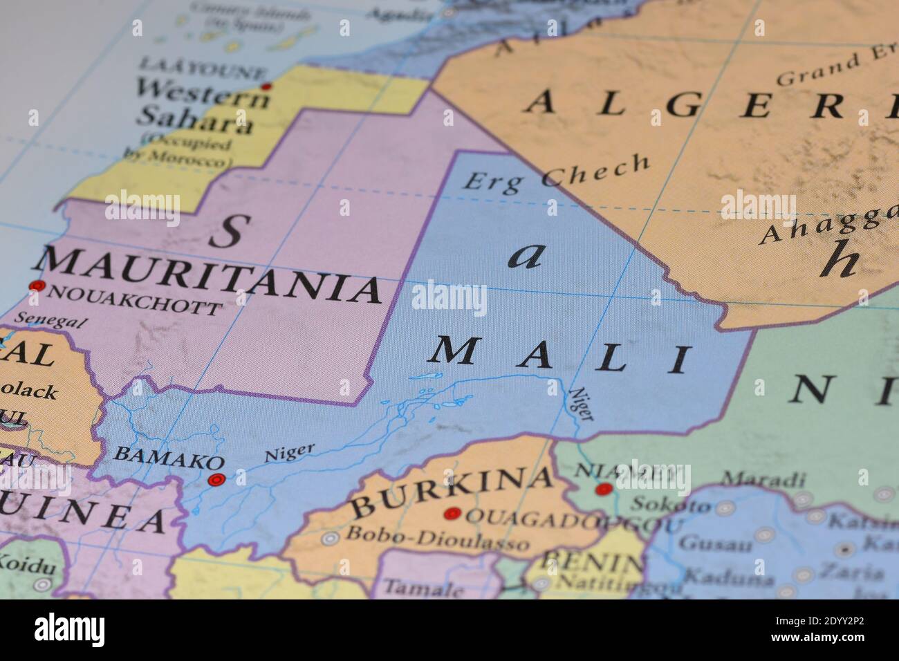 Carte du Mali Photo Stock - Alamy