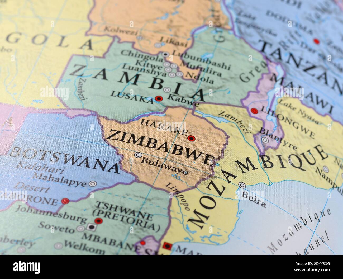 Cartes du zimbabwe Banque de photographies et d’images à haute ...