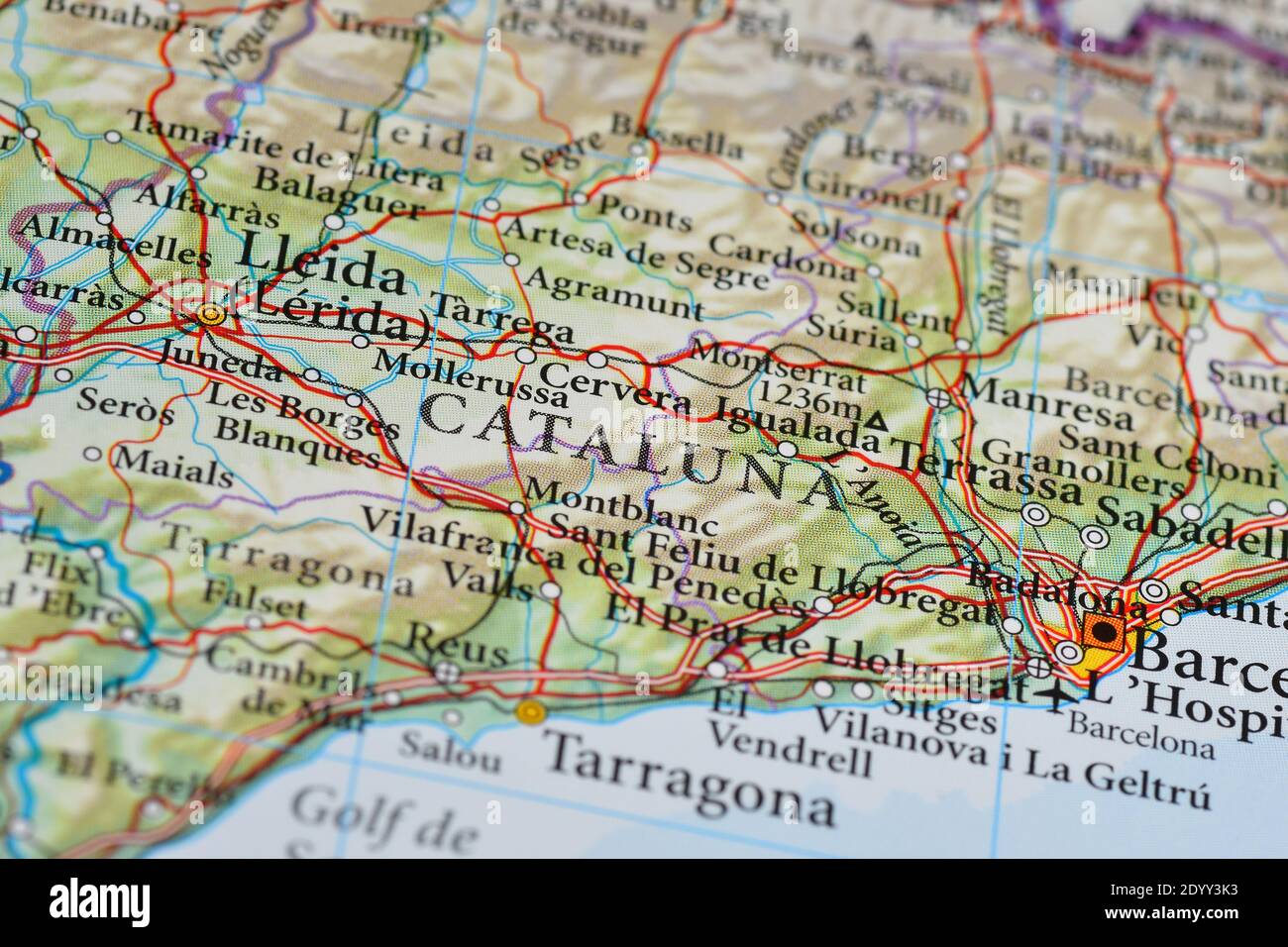 Catalogne map Banque de photographies et d’images à haute résolution ...