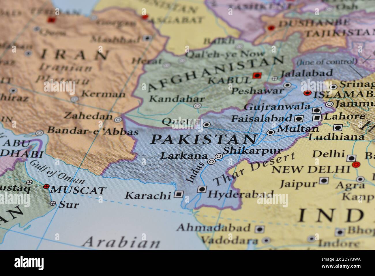Mappa del pakistan Banque de photographies et d’images à haute ...