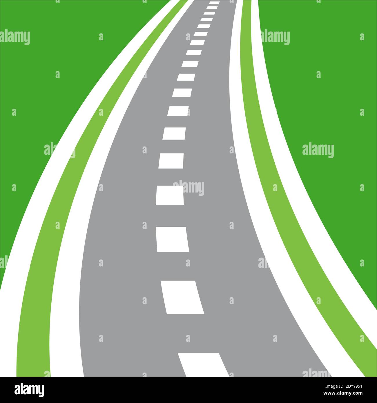 Combinaison de logo Vector Roadway. Symbole de route courbe et d ...