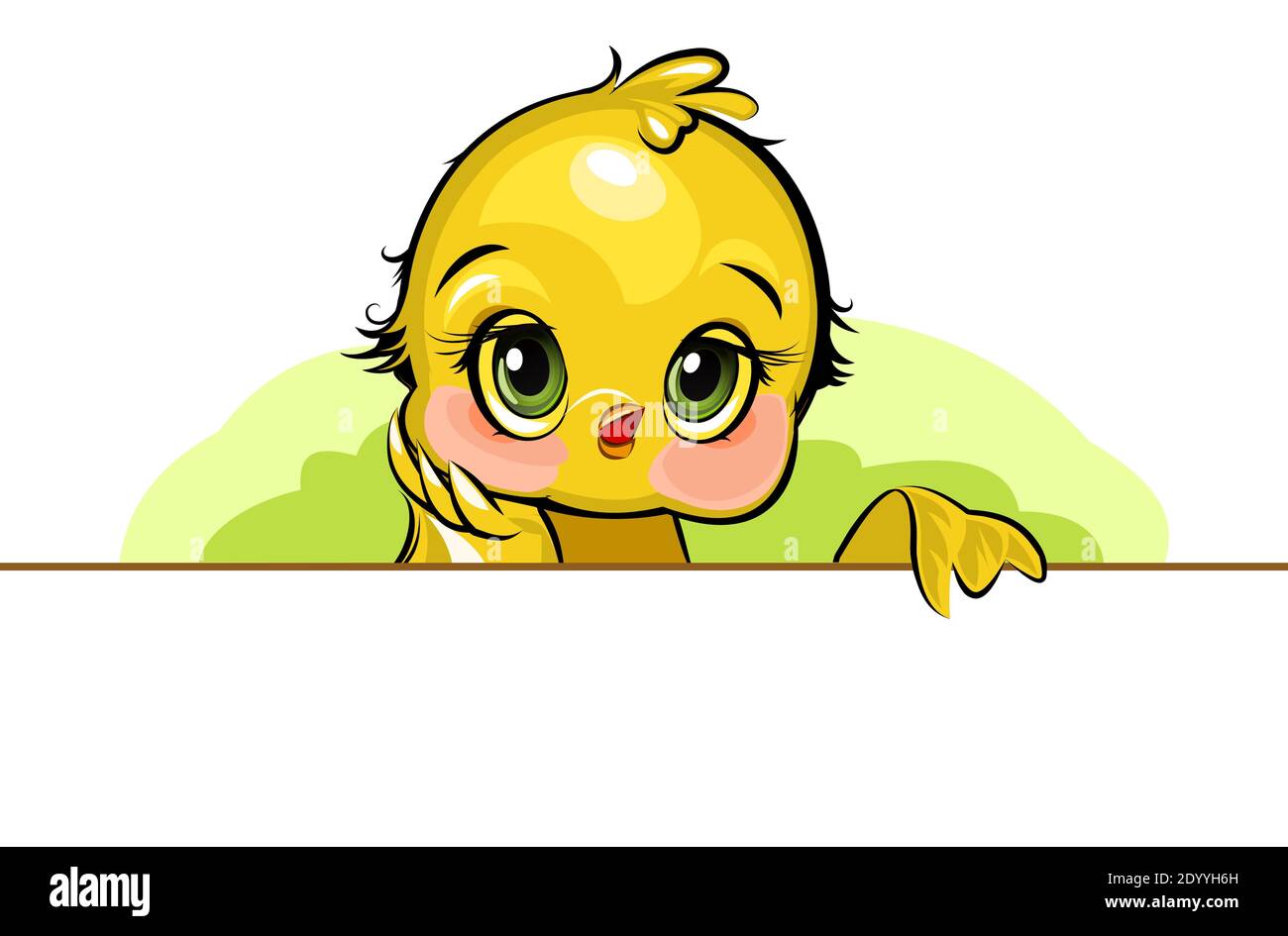 Un peu de poussin. Poussin drôle. Joli et drôle oiseau de bébé. L'objet ...