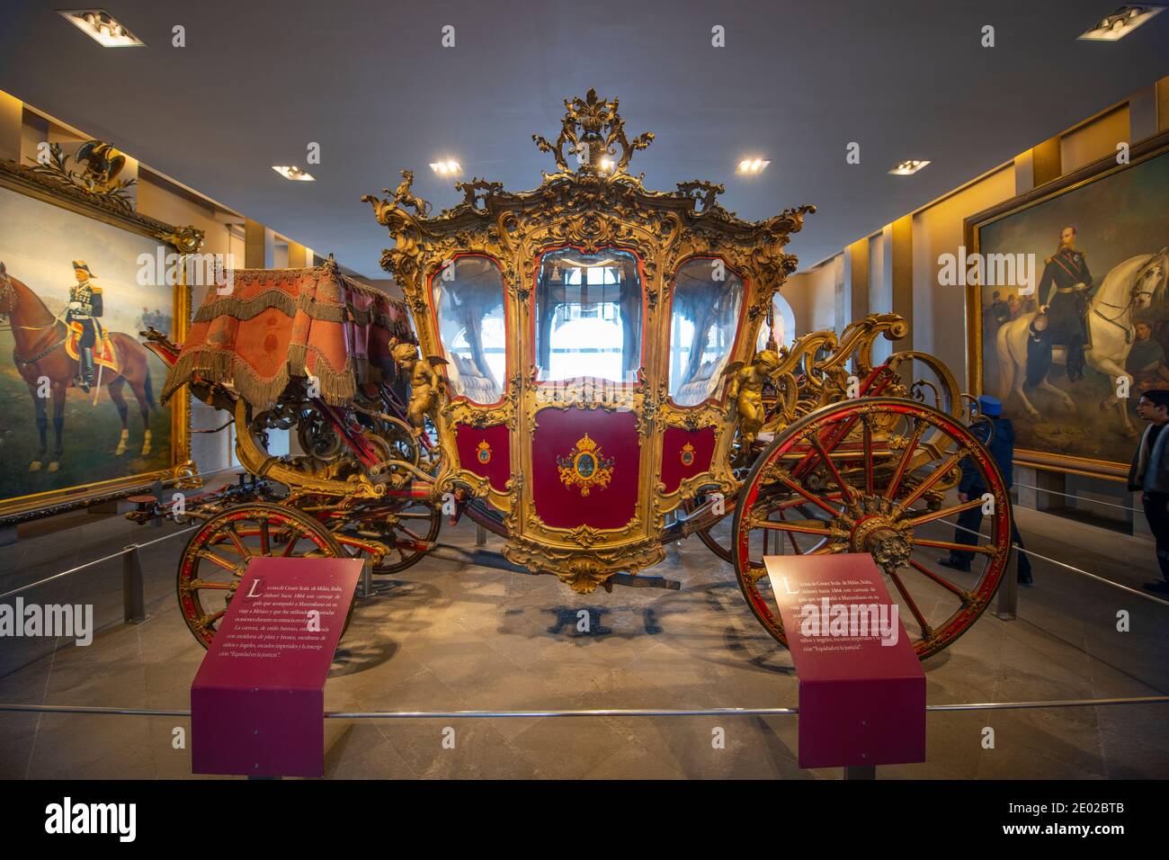 Calèche royal au château de Chapultepec sur la colline de Chapultepec à ...