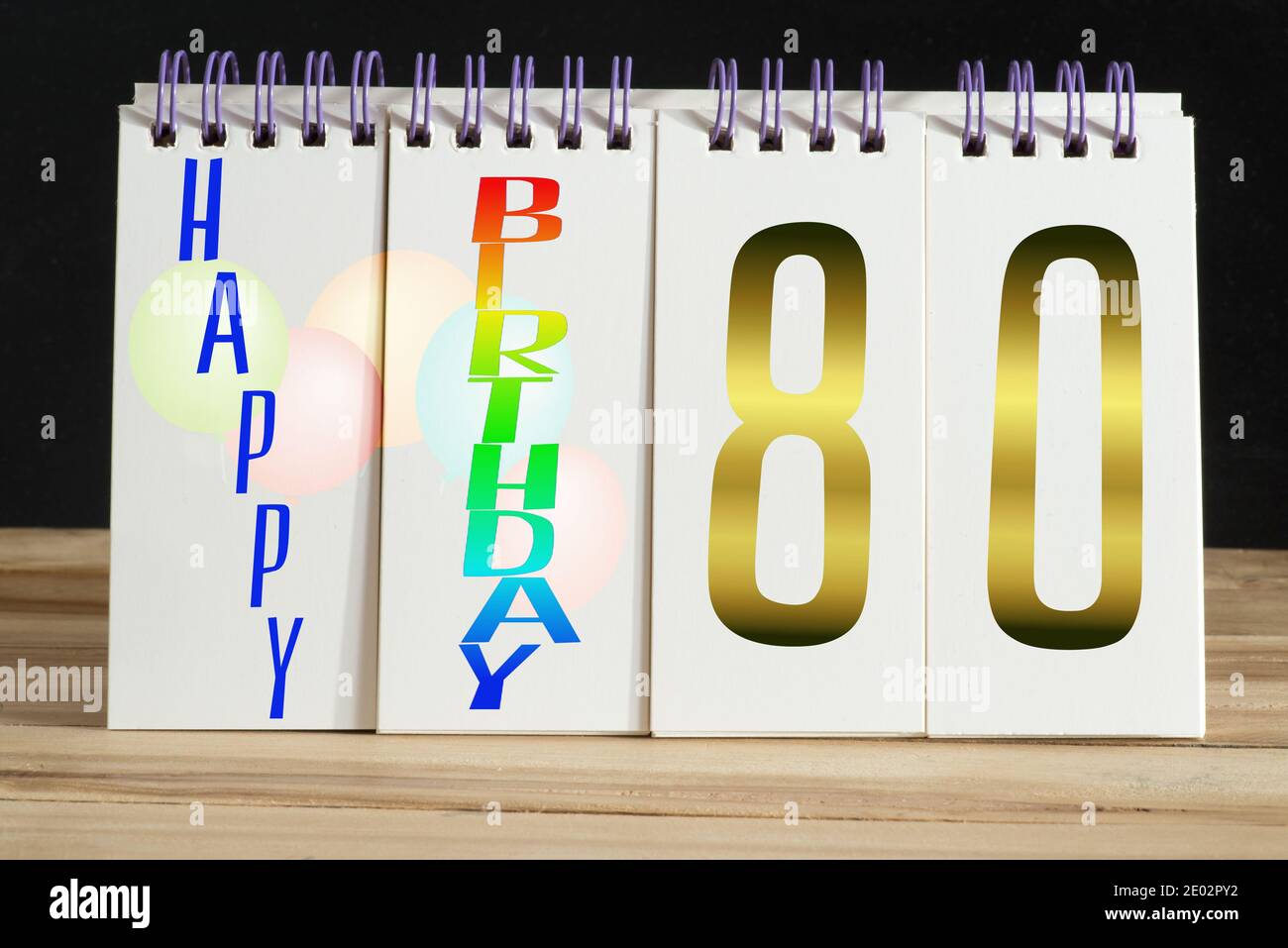 Happy birthday eighty 80 year Banque de photographies et d’images à ...