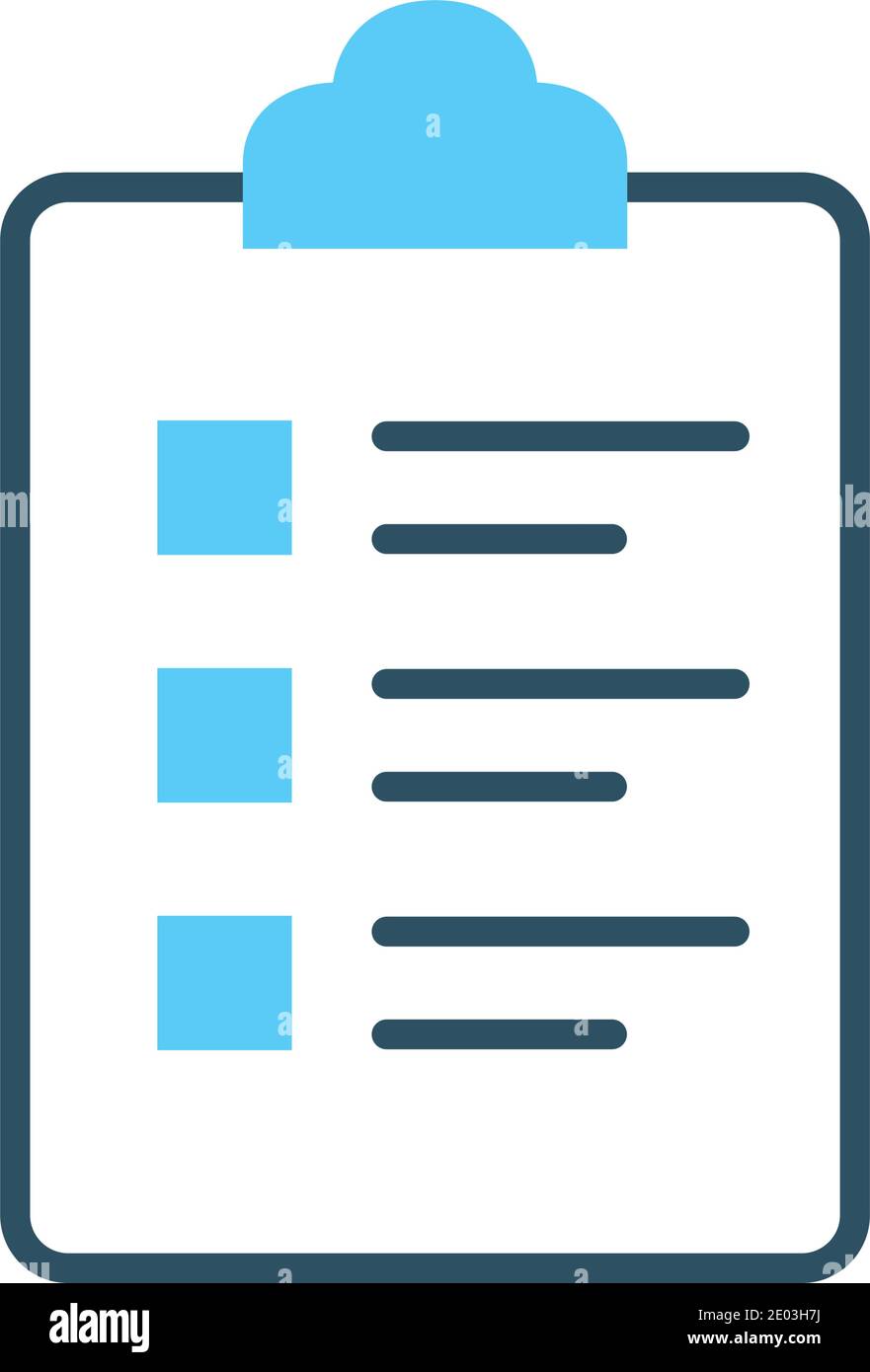 icône liste de vérification sur fond blanc, style de ligne ...