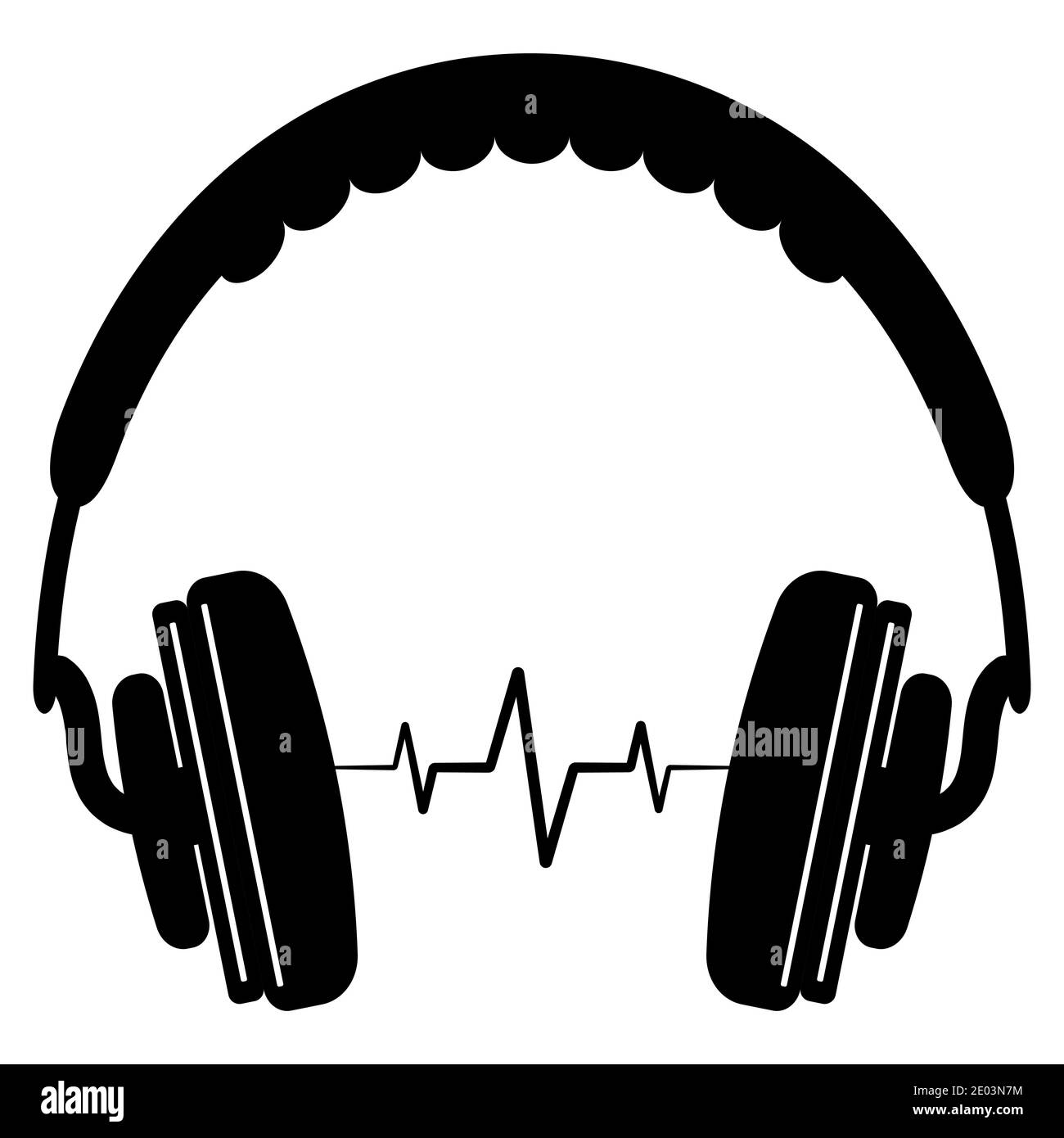 Style simple de l'icône casque d'écoute. Pictogramme d'illustration d ...