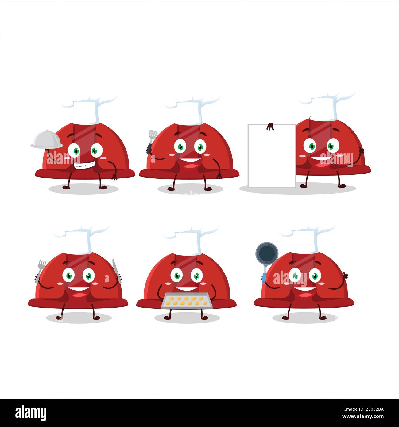 Personnage de dessin animé de casque de construction rouge avec ...