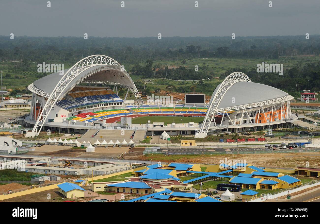 Vue aérienne du Stade de l'Amitie lors de la coupe d'Afrique des ...