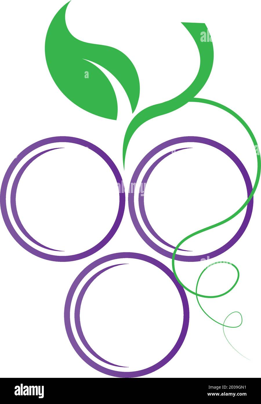 Modèle de dessin d'illustration vectorielle ICON Grapes Image ...