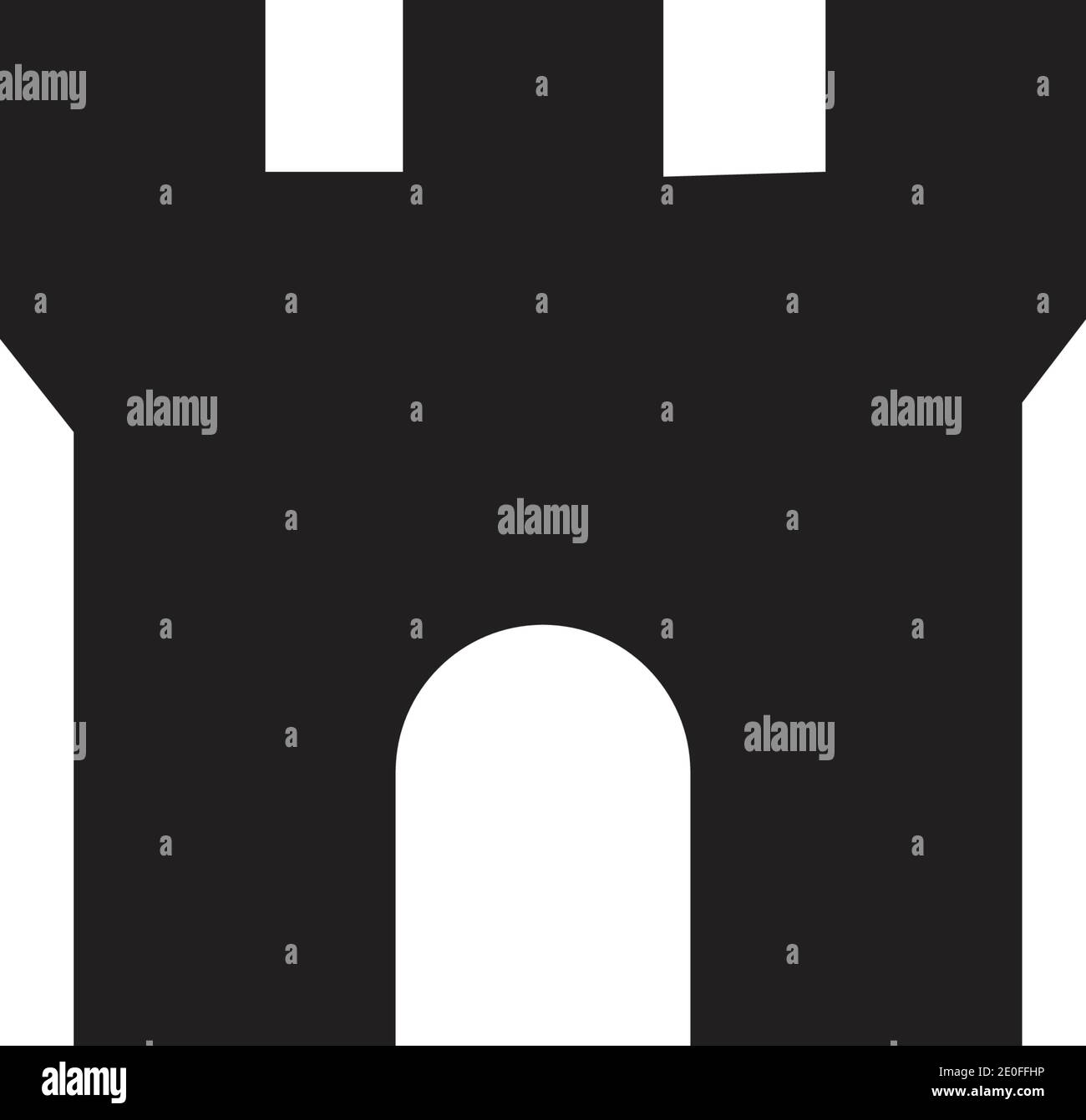 Château vector illustration Logo Icône Template design Image ...