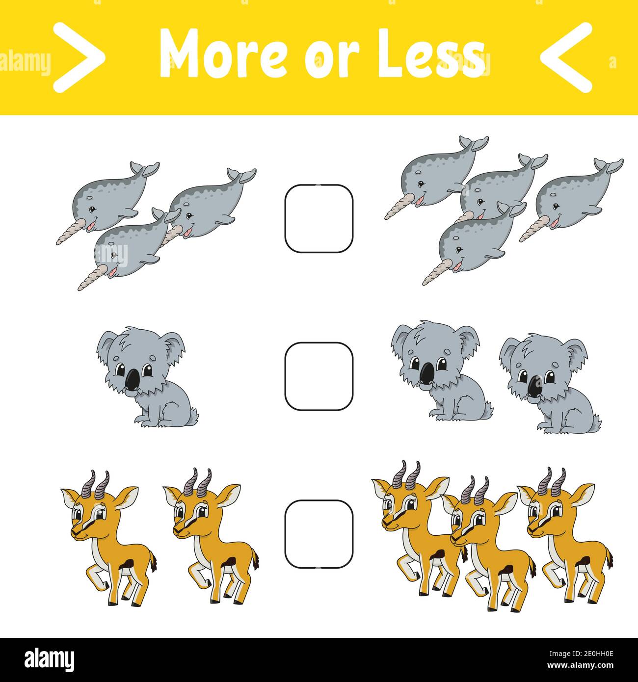 Plus ou moins. Fiche d'activité éducative pour les enfants et les tout ...