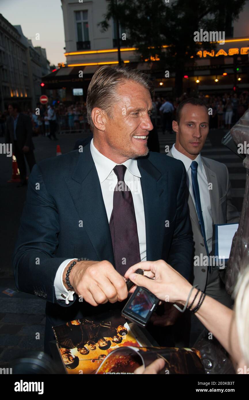 Dolph Lundgren arrive pour la première française du film 'les ...