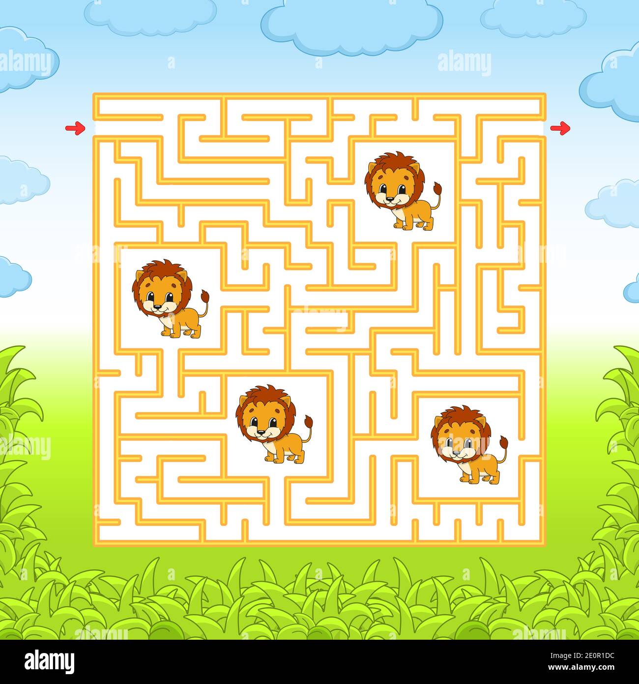 Labyrinthe. Jeu pour Enfants. Drôle de labyrinthe. Développement de l ...