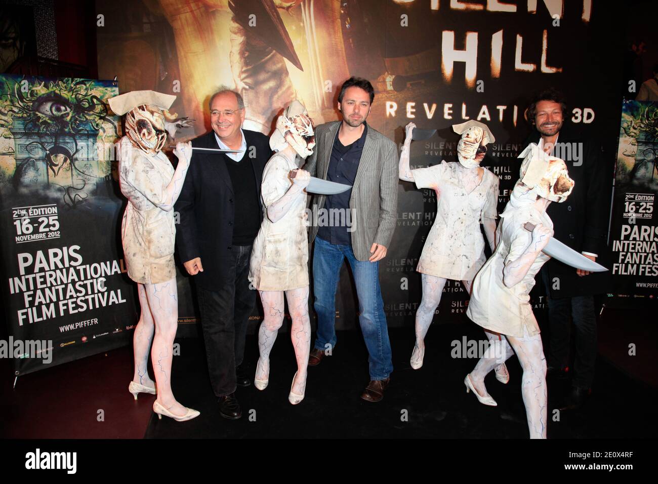 Laurent Hadida, Michael J. Bassett et Samuel Hadida assistent à la ...